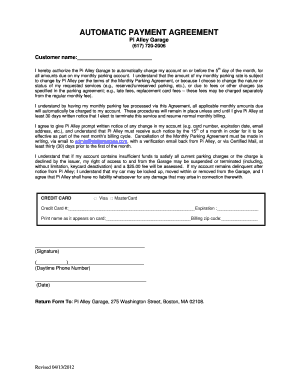 Fillable Online Automatic Credit Card Payment Application - Pi Alley ...