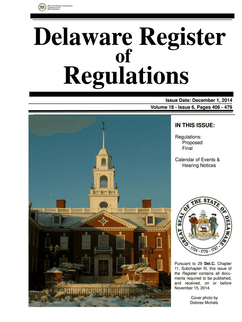 Fillable Online regulations delaware Proposed regulations - Delaware ...