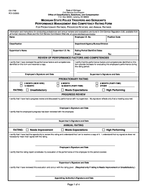 Fillable Online michigan STATE POLICE TROOPERS AND SERGEANT SS - State ...