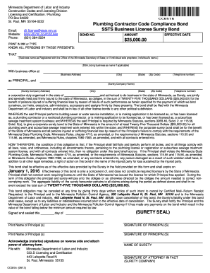 Fillable Online dli mn Licensing and Certification Plumbing Fax Email ...