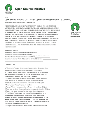 Fillable Online nasa Open Source Initiative OSI - NASA Open Source ...
