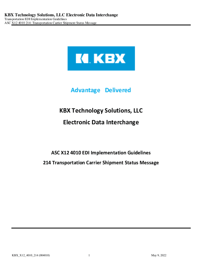 Fillable Online X12 - 214 v004010 Transportation Carrier Shipment ...