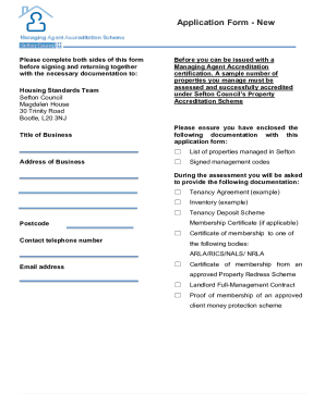 Fillable Online Managing Agent Accreditation Application Form Fax Email Print - pdfFiller