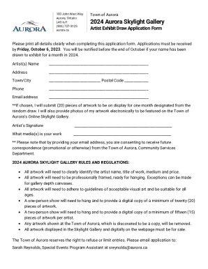Fillable Online Skylight-Gallery-Application-Form-2024--- ... Fax Email Print - pdfFiller