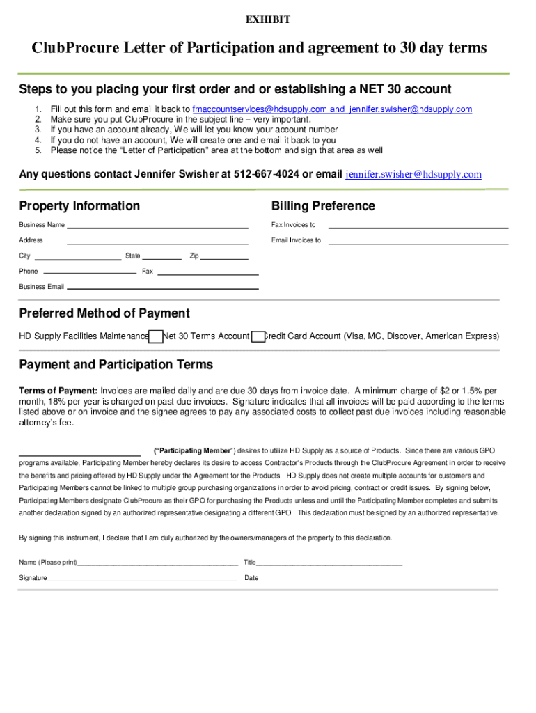 Fillable Online Letter of Participation Form Date Fax Email Print ...
