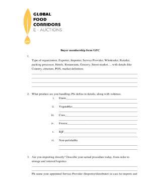 Fillable Online Buyer membership form GFC Fax Email Print - pdfFiller