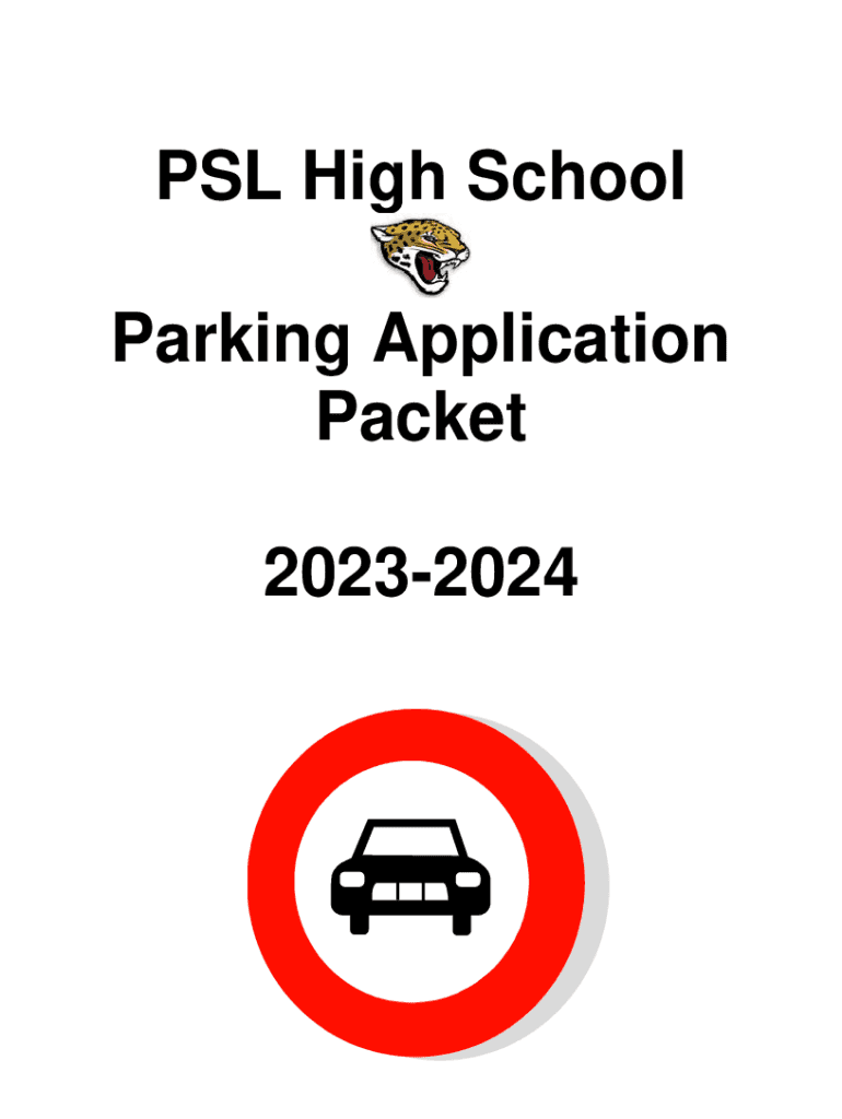 Fillable Online PSLHS Parking Permit Packet - Port St. Lucie High ...