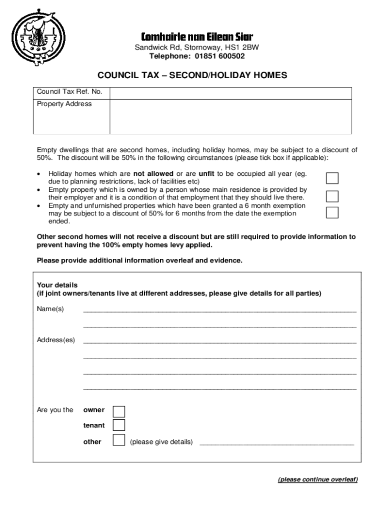 Fillable Online Yousaf set to double council tax on holiday and second ... Fax Email Print ...