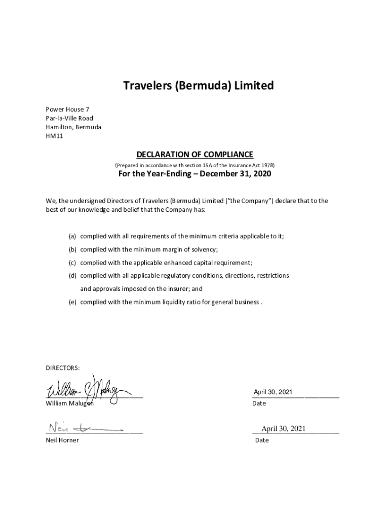 Fillable Online 4th Floor; 14 Par-la-ville Road; Hamilton HM 08 ...