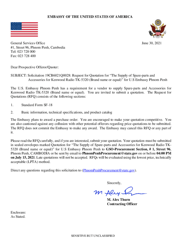 Fillable Online Request for Quotation for The Supply of Spare-parts and ...