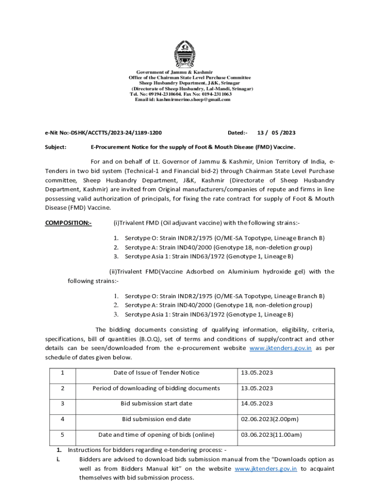 Fillable Online Government of Jammu & Kashmir, - E-mail Fax Email Print ...