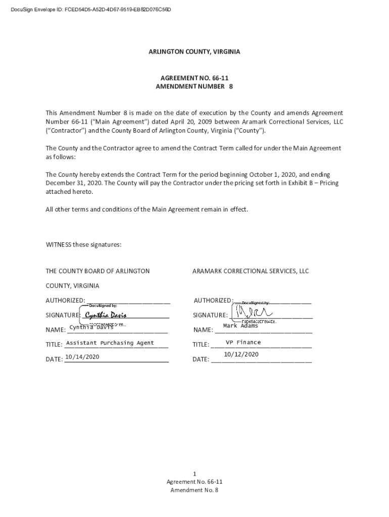 Fillable Online AMENDMENT NUMBER 8 Fax Email Print - pdfFiller