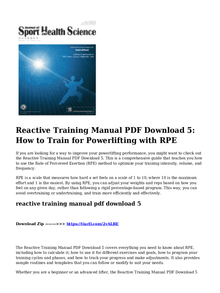 Fillable Online How to Use RPE in Your Training *Correctly Fax Email ...