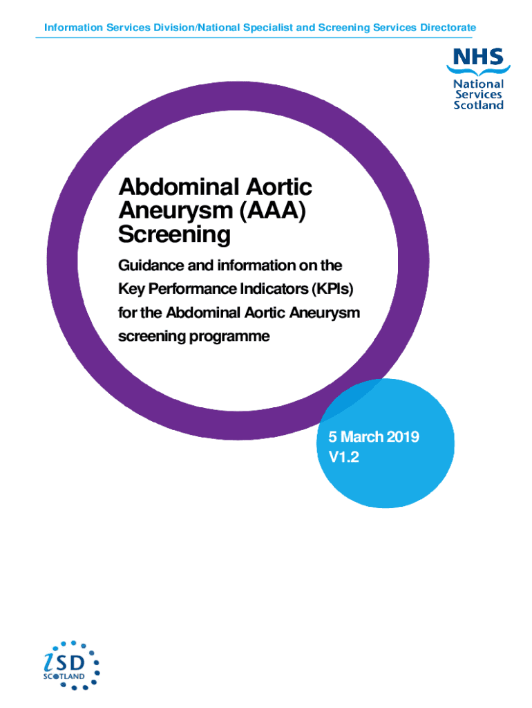 Fillable Online Abdominal aortic aneurysm screening: programme overview ...