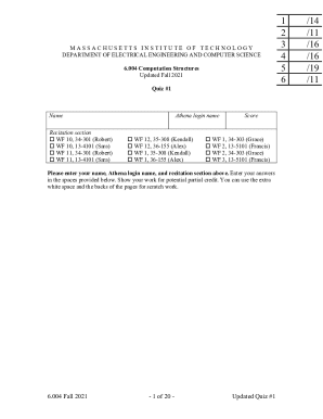 Fillable Online What is it like to take 6.004 (Computation Structures) at MIT? Fax Email Print ...