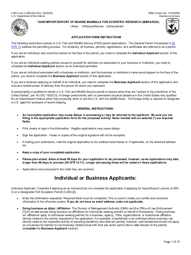 Fillable Online Form 3 200 43b ApplicationTake Import Export of Marine ...