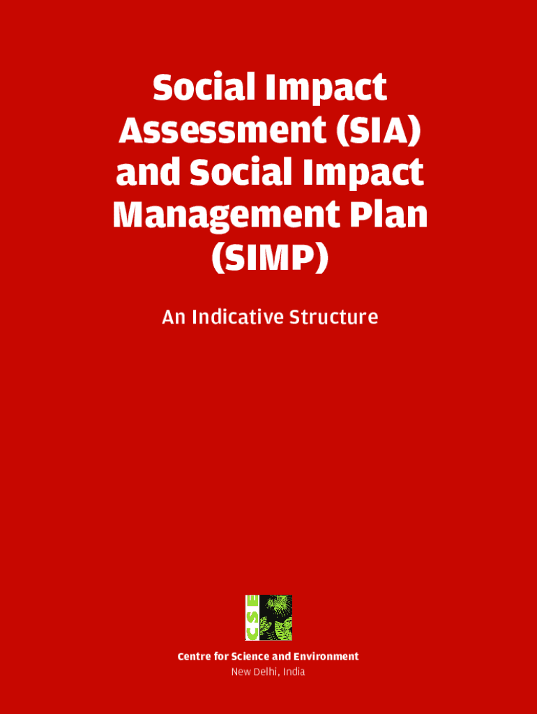 Fillable Online Guidelines and Principles For Social Impact Assessment ...