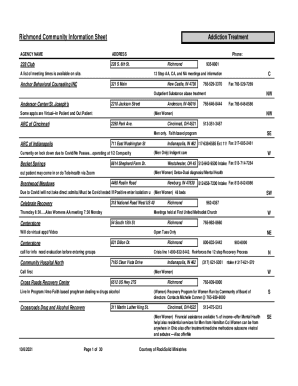 Fillable Online Richmond Community Information Sheet Fax Email Print ...