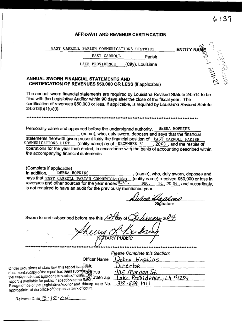 Fillable Online % 4 OfficerName er& a n.w Fax Email Print - pdfFiller