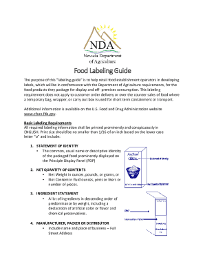 Fillable Online agri nv Basics of Labeling - Food Safety and Inspection ...