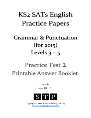 Fillable Online SATs Papers KS2 English Grammar - Year 6 Fax Email ...