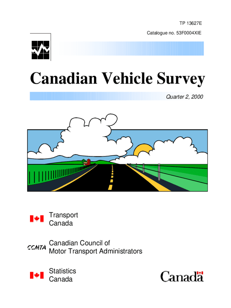 Fillable Online publications gc Canadian vehicle survey, passenger ...