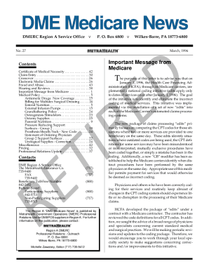 Fillable Online Medicare coverage of durable medical equipment and ...