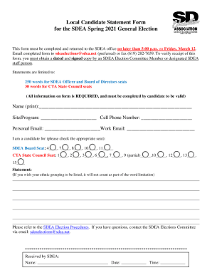 Fillable Online Statewide Office Candidate Statement Guidelines Fax Email Print - pdfFiller