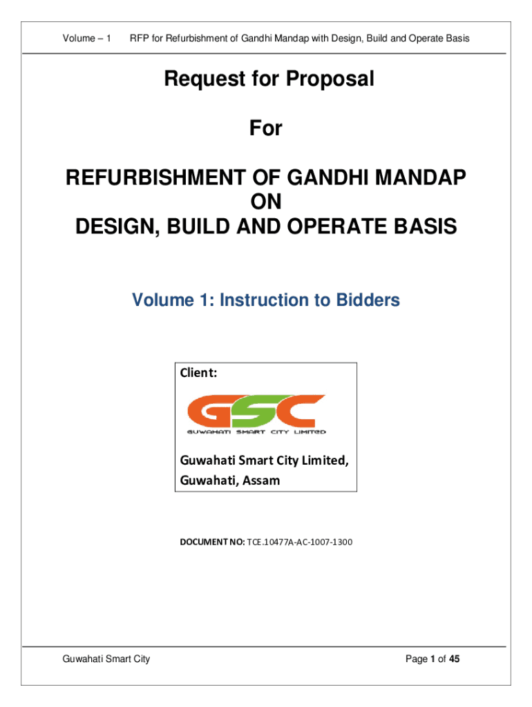 Fillable Online smartnet niua Request for Proposal For REFURBISHMENT OF GANDHI ... Fax Email ...