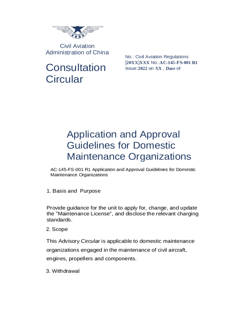 AC-145-FS-001R1 Doc Template | pdfFiller