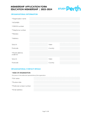 Fillable Online Membership Application Form Education 2023-2024 Fax ...