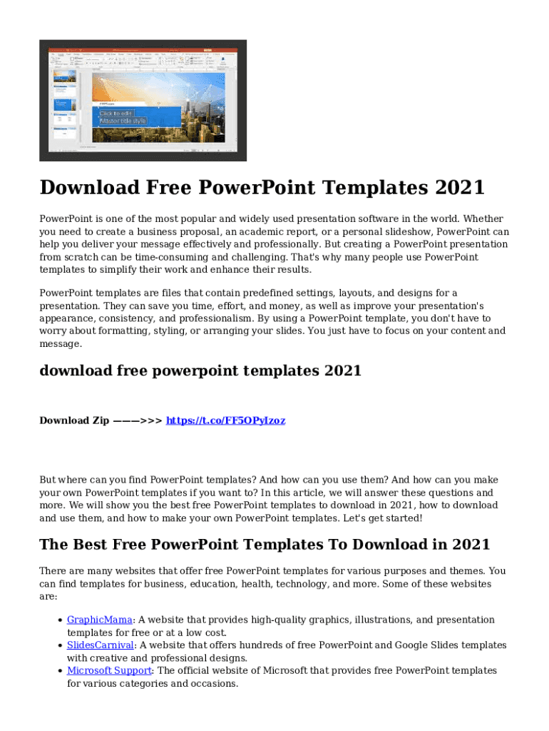Fillable Online The Best Places to Download Free PowerPoint Templates ...