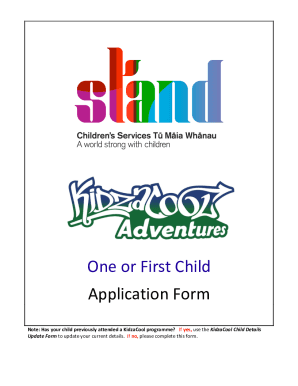 Fillable Online One or First Child Application Form Fax Email Print ...