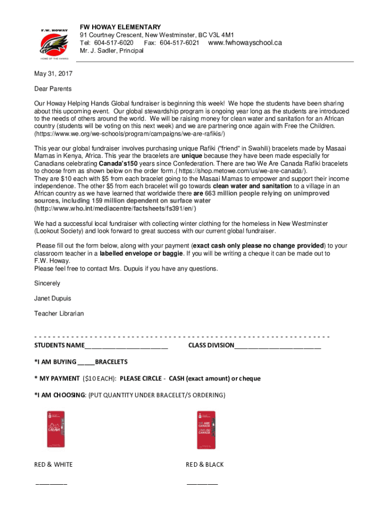 Fillable Online F.W. Howay Elementary SchoolThe Heart of the ... Fax ...