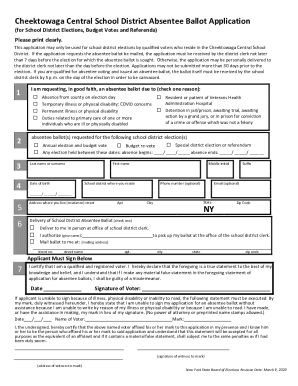 Fillable Online 6 - Absentee Ballot Application-instructions. ... Fax ...