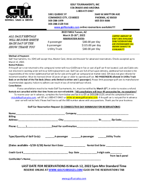 Fillable Online Get the free Online GTi-Golf-Car-Reservation-Form Fax ...