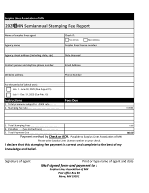 Fillable Online Surplus Lines Insurance Tax Fax Email Print - pdfFiller