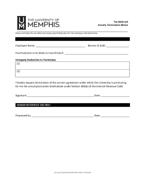 Fillable Online TDA Termination Form Fax Email Print - pdfFiller