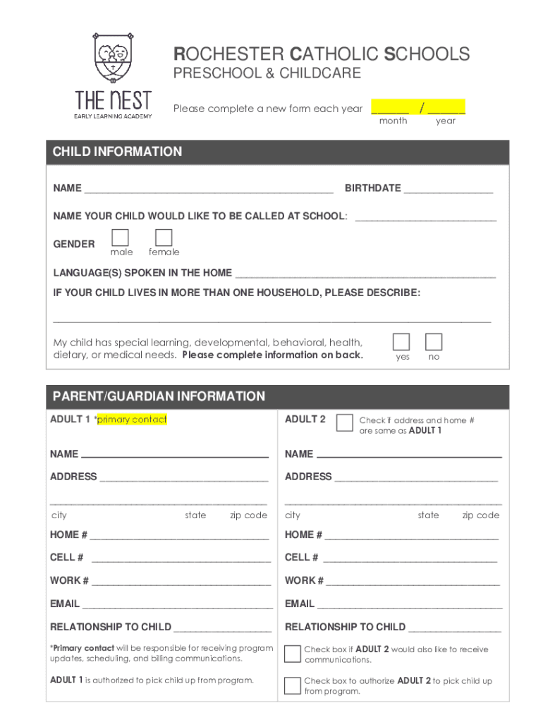 Fillable Online Rochester Catholic Schools to open nature-based pre ... - KAAL Fax Email Print ...