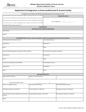 Fillable Online Request for In-State Verification Site Review, Level ...