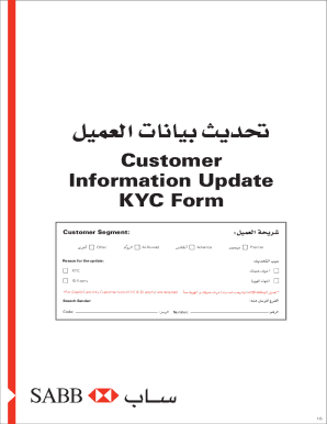 Fillable Online Customer Information Update KYC Form Fax Email Print ...