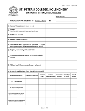 Fillable Online Guest Lecturer Application Form.xlsx Fax Email Print ...