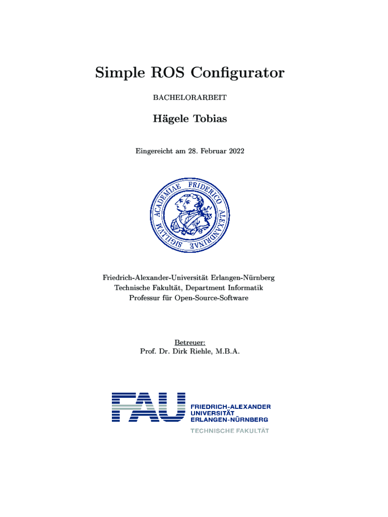 Ausfüllbar Online Simple ROS Configurator Fax Email Drucken - pdfFiller