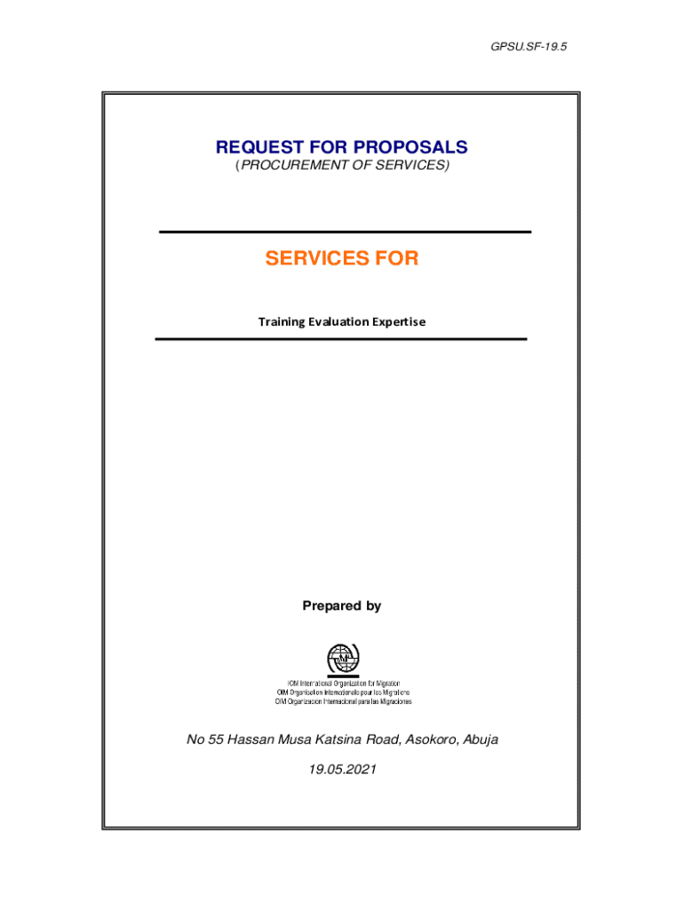 Fillable Online nigeria iom Request for Proposals for Consultancy Services fo ... Fax Email ...