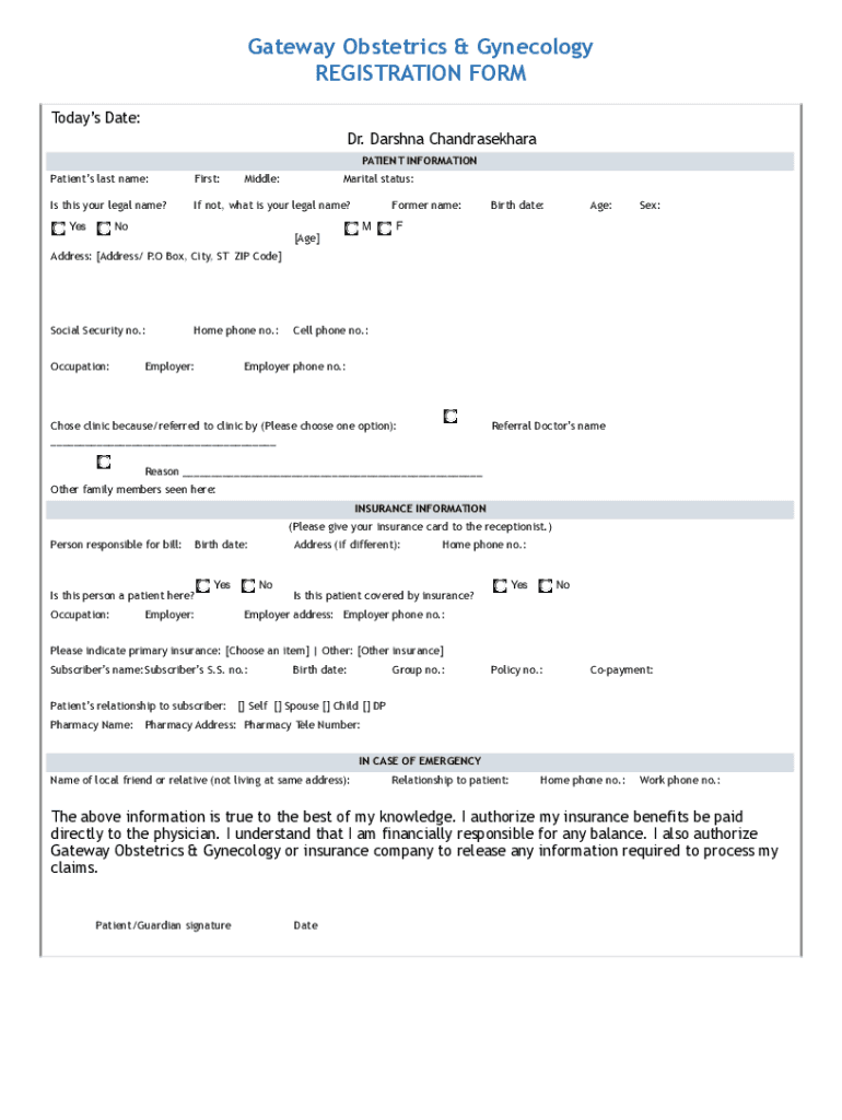 Fillable Online Obstetrics and GynecologyFind a doctor or care provider ...