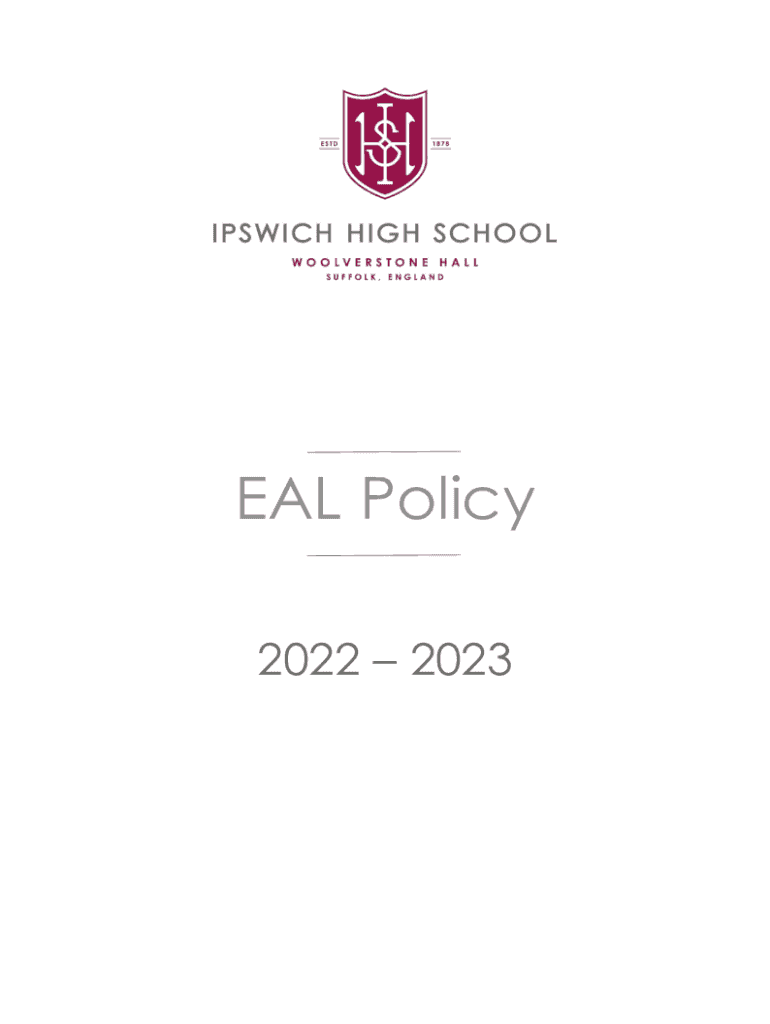 Fillable Online School approaches to the education of EAL students Fax ...