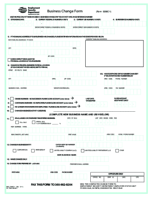 Fillable Online Esd business change form: Fill out & sign online Fax ...