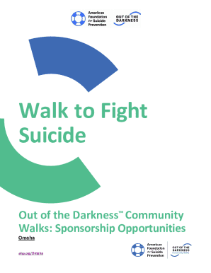 Fillable Online Omaha's AFSP Out of the Darkness Suicide Prevention ...