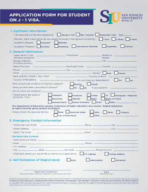 Fillable Online Application forms J1 correcciones Fax Email Print ...