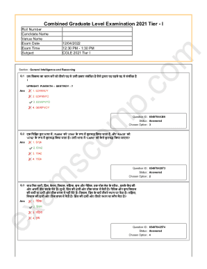 Fillable Online SSC CGL EXAM PREVIOUS YEARS QUESTION PAPERS ... Fax ...